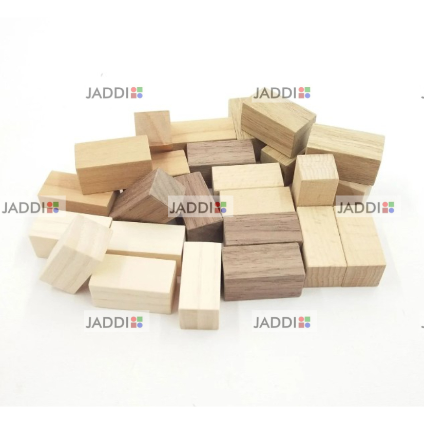 Jual JADDI Kubus Balok 1x1x3 cm Edukasi wooden Cube blocks block ...