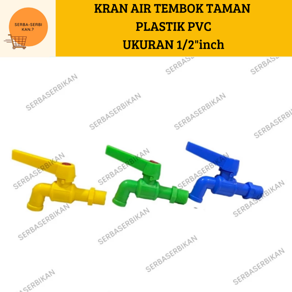 Jual KRAN AIR PVC KERAN HSS TEMBOK PLASTIK PVC 1/2" IMPORT QUALITY ...