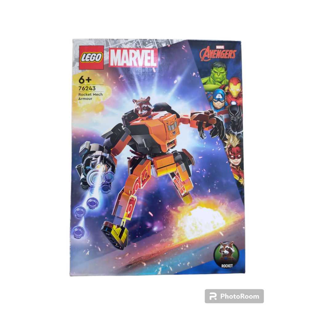 Jual LEGO Marvel Rocket Mech Armor 76243 Building Toy Set 98 Pieces ...