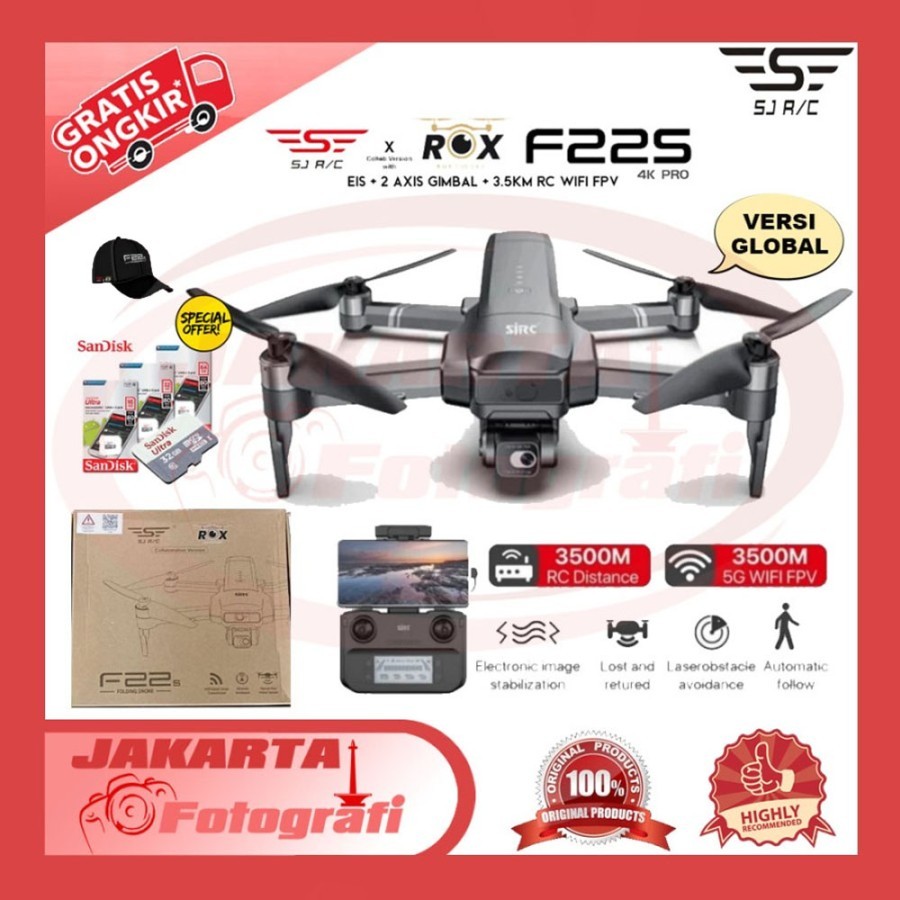 Jual SJRC F22 S2 Pro+ / SJRC F22S / SJRC F11 / SJRC F11S PRO S PTZ 4K ...