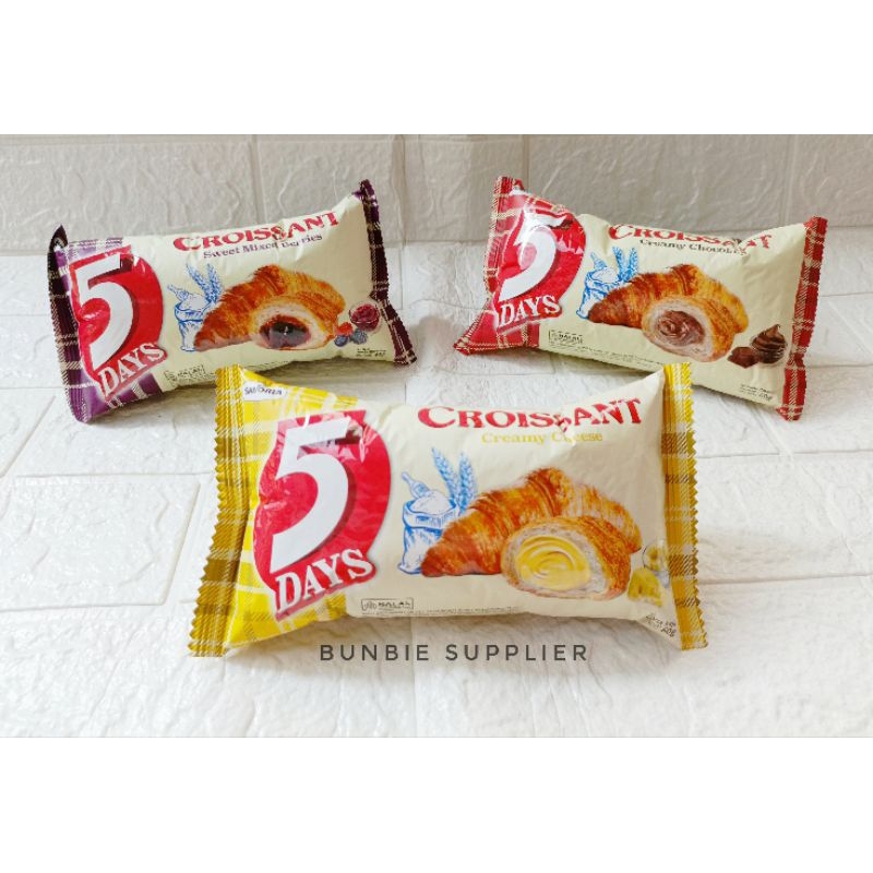 Jual Roti 5 Days Croissant 60gr Rasa Creamy Cheese / Creamy Chocolate ...