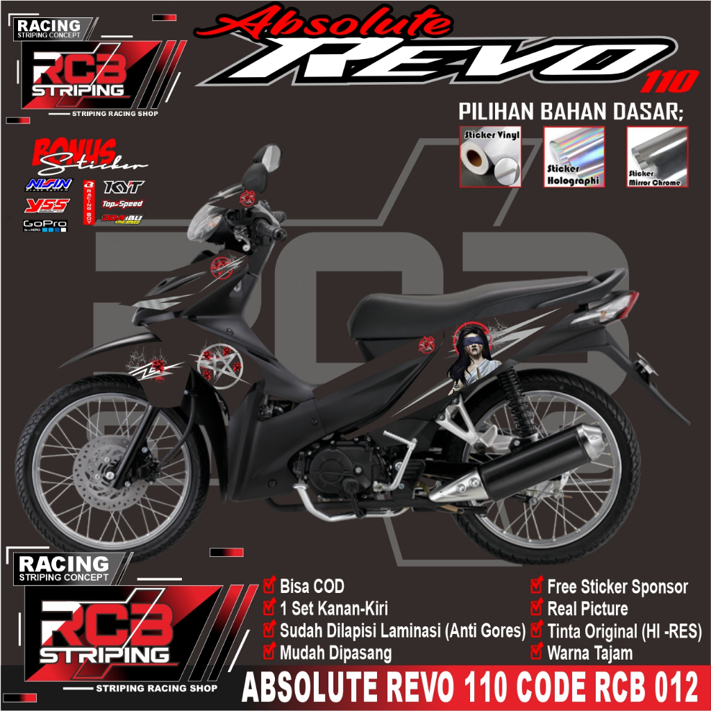 Jual Striping Sticker Revo Absolute - Stiker Lis Variasi Revo 2010-2013 ...