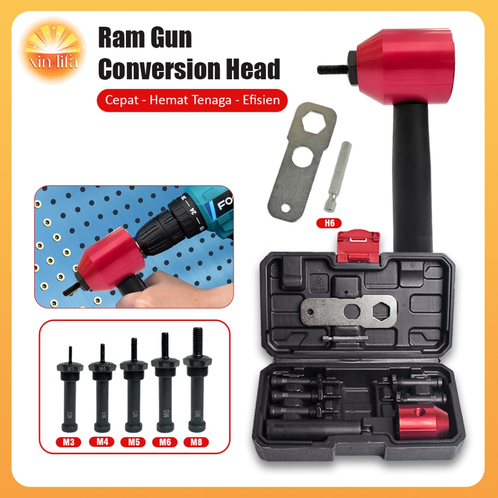Jual Rivet Gun Adaptor for Cordless Drill Konverter Tang Rivet Adapter ...