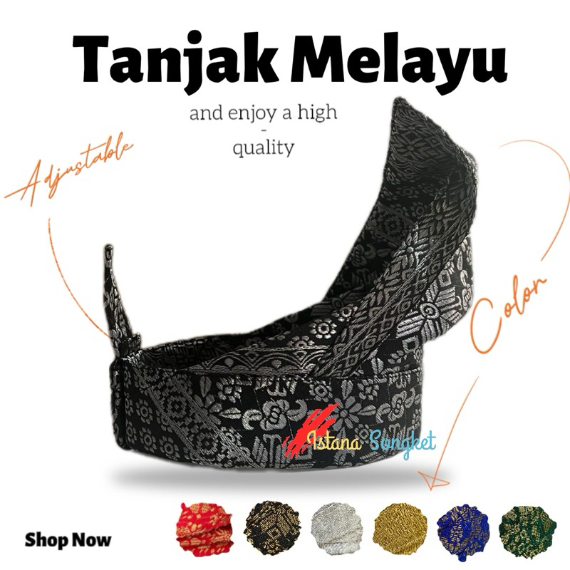Jual Tanjak Melayu Full Songket Premium Ikat Kepala Panglima Dewasa dan ...