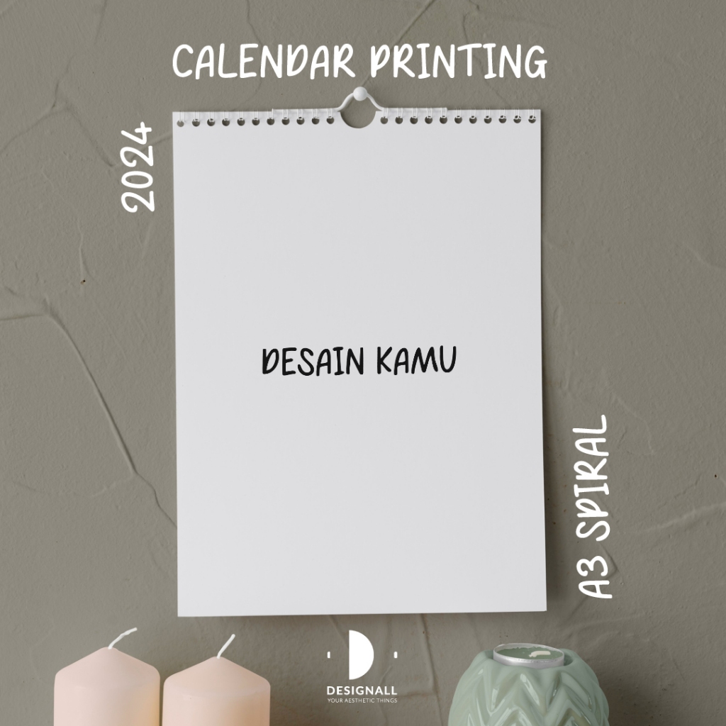 Jual Designall Kalender Dinding Custom 2024 A3 Spiral KH | Shopee Indonesia