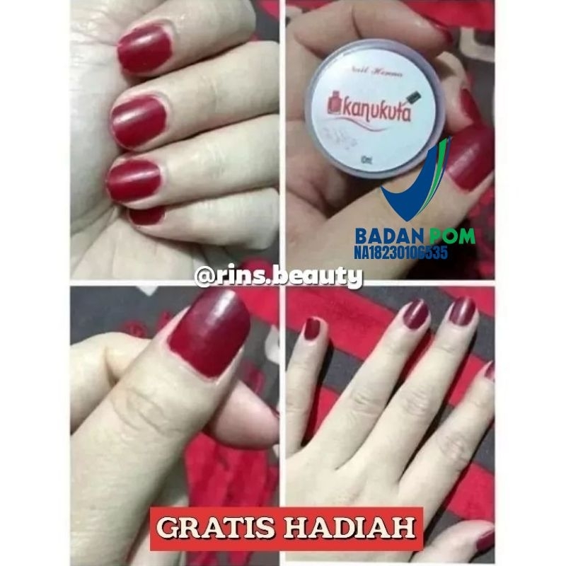 Jual 𝐓𝐄𝐑𝐋𝐀𝐑𝐈𝐒 (𝐁𝐞𝐥𝐢 1 𝐃𝐚𝐩𝐚𝐭 𝐇𝐚𝐝𝐢𝐚𝐡) 𝐁𝐏𝐎𝐌 Kanukuta Nail Henna Maroon ...