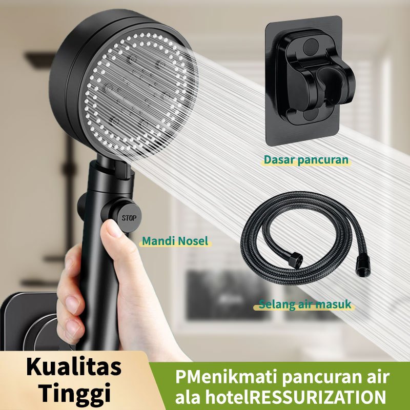 Jual Kepala Shower Mandi Hitam Premium Shower set 5 Mode Air Head Shower Handheld | Shopee Indonesia