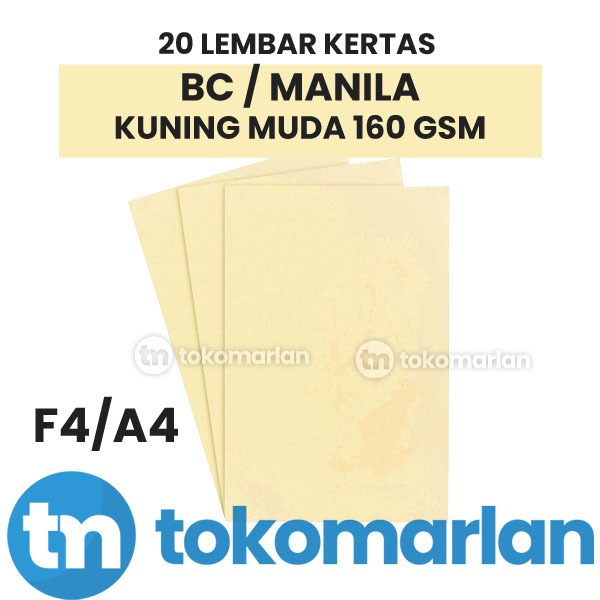 Jual Isi 20 Lembar Kertas BC TIK ( Brief Card ) / Manila 1 Pack Warna ...