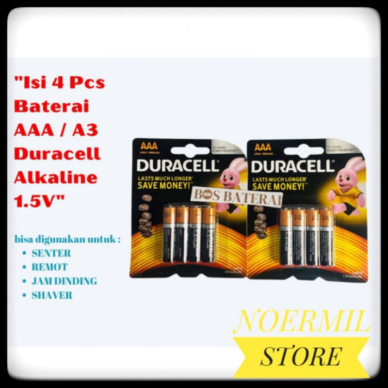 Jual BATERAI DURACELL / Battery Duracell Alkaline AA / AAA Isi 4 dan ...
