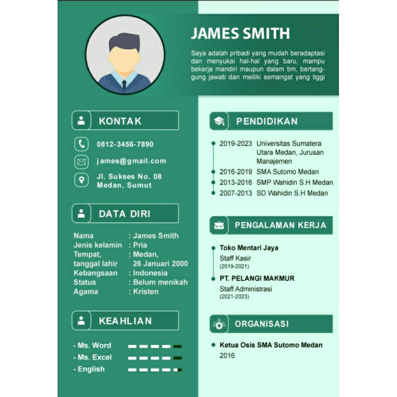 Jual Jasa DESAIN CV Bagus Hasil sesuai Keinginan | Edit CV | Design CV ...