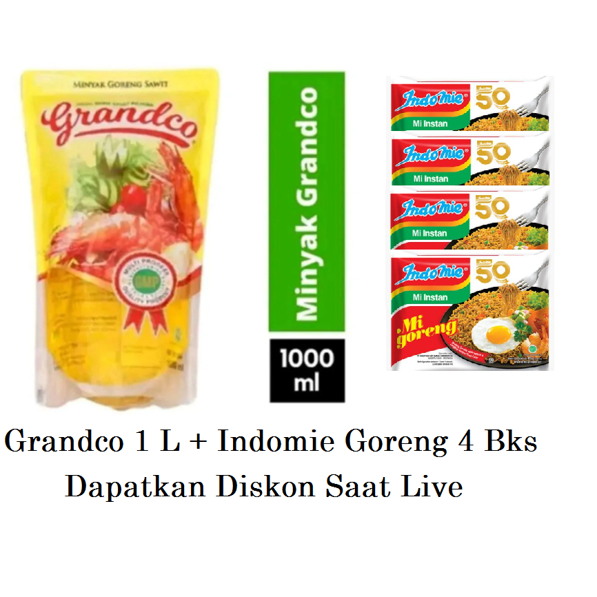 Jual Paket Sembako Grandco 1L + 4 Bks Indomie Goreng - Rafka Aulia ...