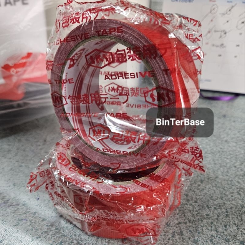 Jual Cloth tape lakban kain besar SKS / daimaru /unipack merah 2 inchi ...