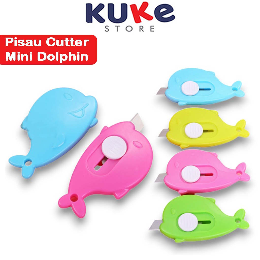 Jual KUKE PISAU CUTTER MINI MODEL DOLPHINE LUCU/PISAU MINI PEMBUKA ...