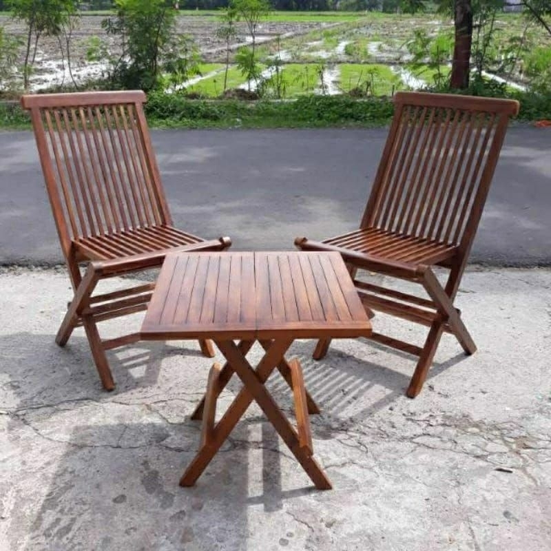 Jual 1 set meja teras kursi lipat minimalis meja teras minimalis ...