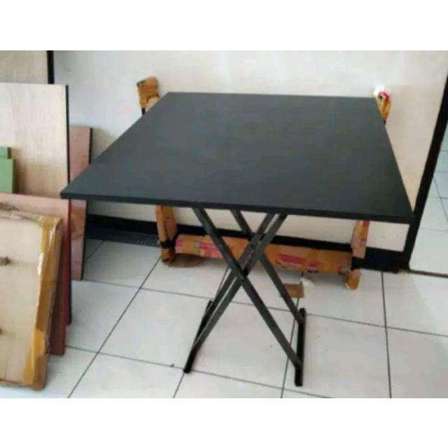 Jual Meja lipat ukuran 50x50x70 meja makan lipat meja portable folding table Meja Cafe dan resto ...