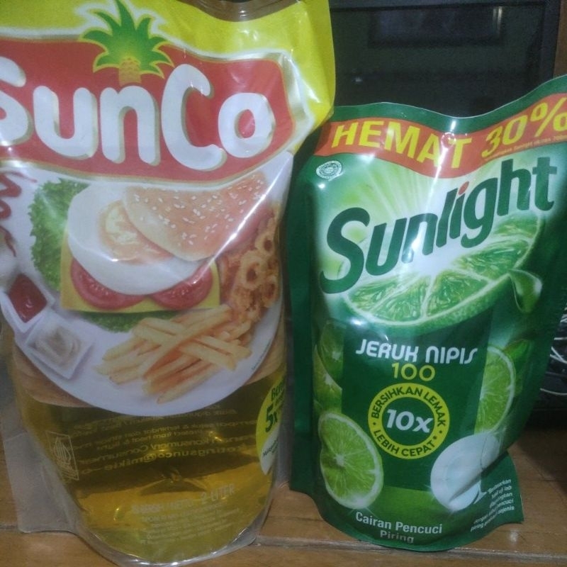 Jual PAKET SUNLIGHT 650 ml & SUNCO 2 liter | Shopee Indonesia