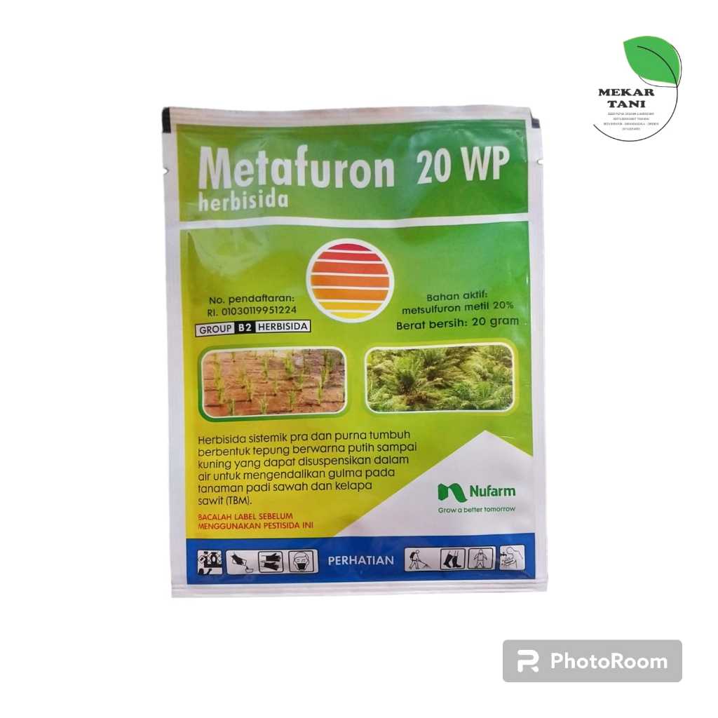 Jual Herbisida Metafuron 20 WP aman untuk padi (Bahan aktif Metsulfuron ...