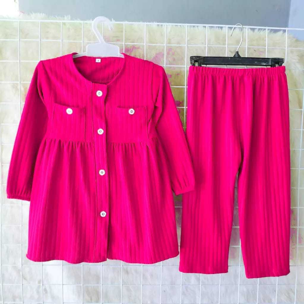 Jual Setelan Baju Anak Perempuan Knit Hornet Model Arlita / Oneset ...
