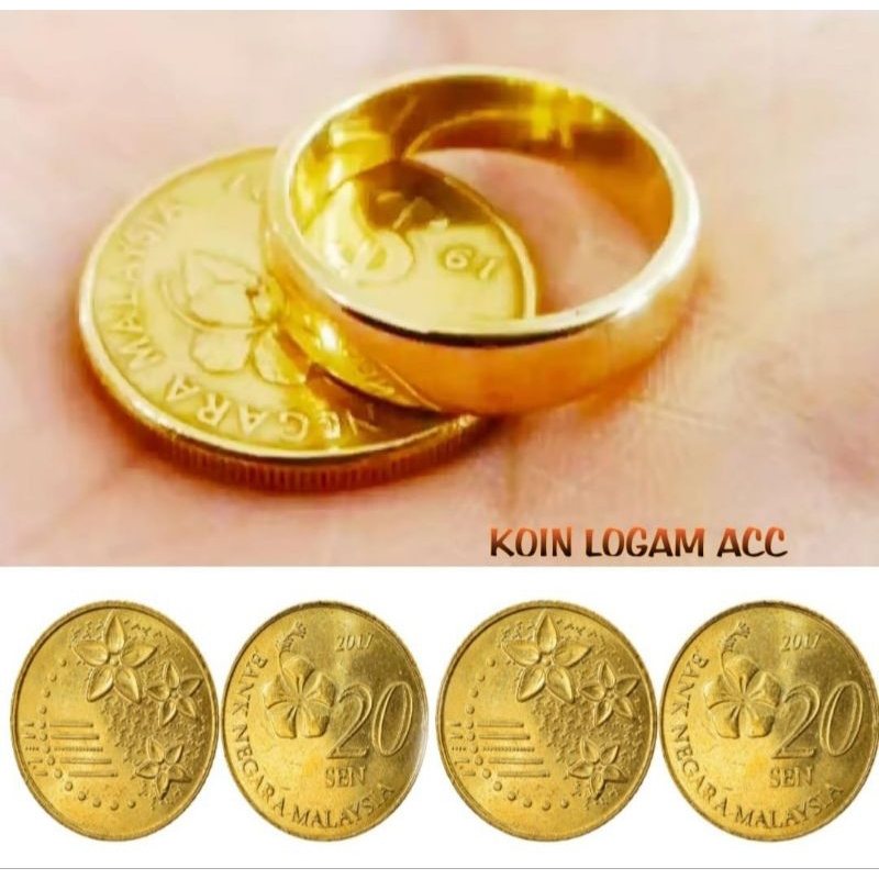 Jual New Cincin Polos Terbuat dari bahan Koin Malaysia Berlapis Emas ...