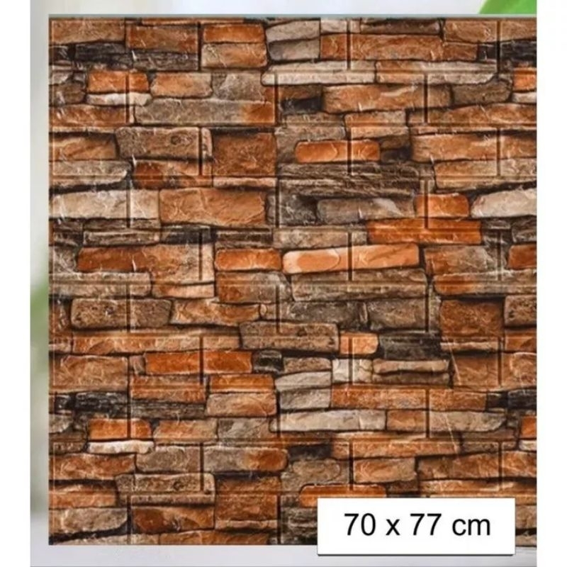 Jual Wallpaper Dinding Foam Motif Batu Alam 3D Stiker | Shopee Indonesia