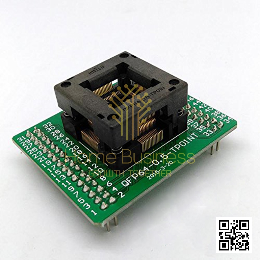 Jual Adapter Jepitan Socket Soket IC Bios TQFP64 LQFP64 QFP64 0.5 To DIP | Shopee Indonesia