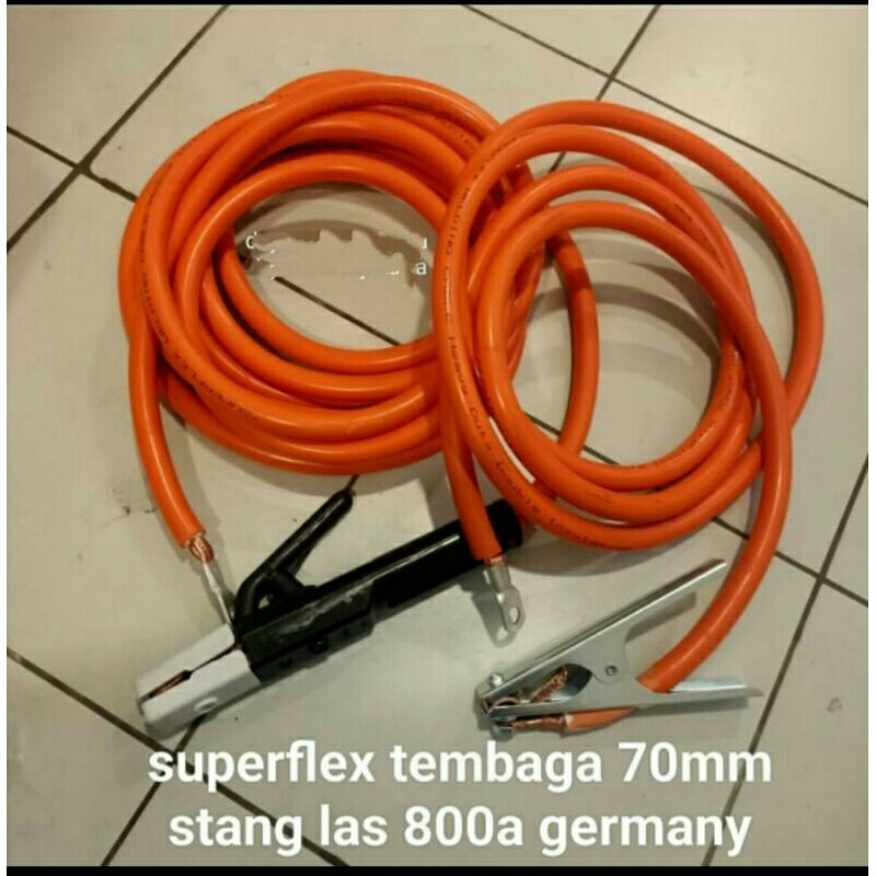 Jual Kabel las 70mm superflex stang las 800a 7m +stang masa 600a 3m ...