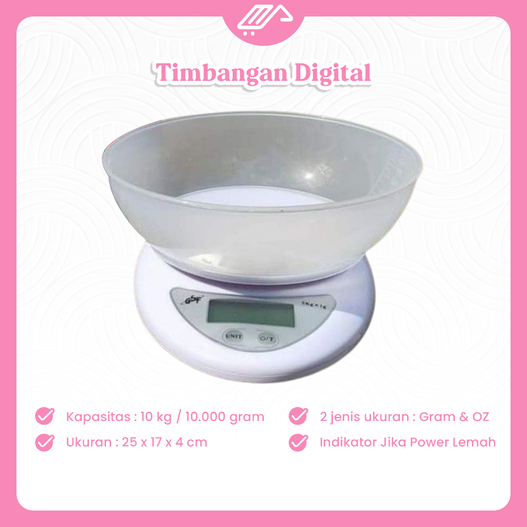 Jual Timbangan Digital Dapur 10 Kg SF-400 Kitchen Scale Kue Bumbu | Shopee Indonesia