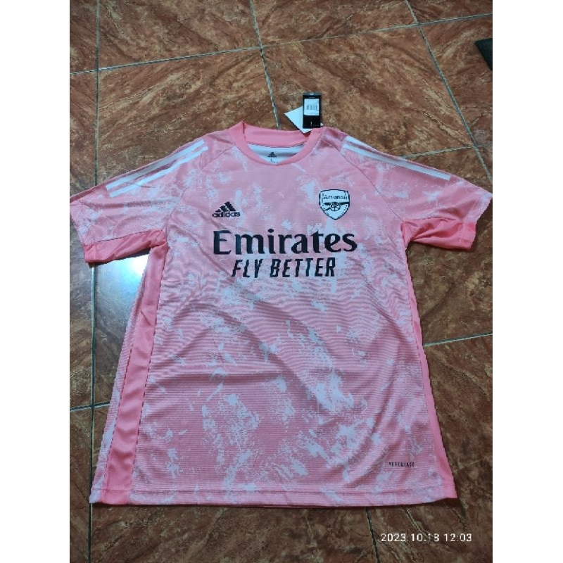 Jual Jersey Arsenal Retro Training warna pink putih ukuran L (foto asli ...