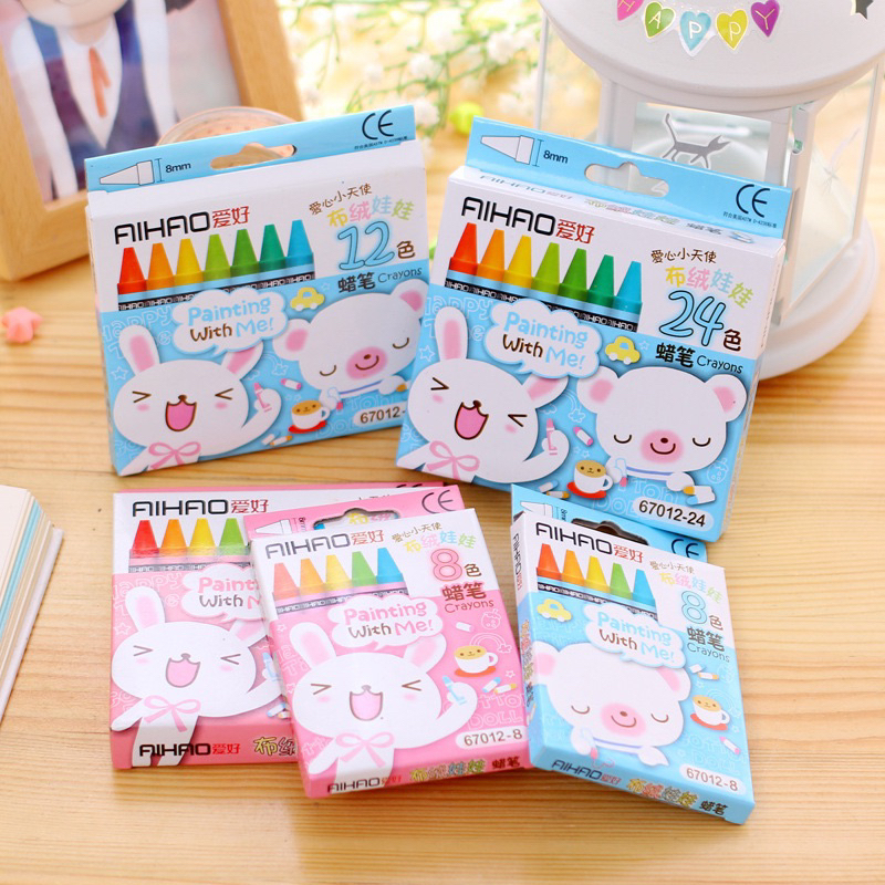 Jual SET CRAYON ISI 12 PCS / CRAYON ISI 24 PCS / CRAYON SET / PENSIL ...