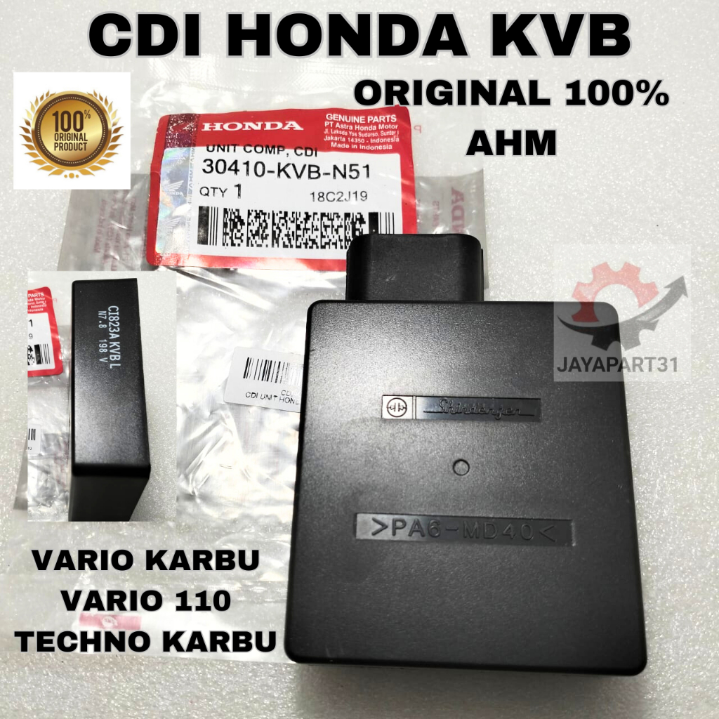 Jual CDI UNIT HONDA KVB ASLI ORIGINAL AHM VARIO KARBU, VARIO 110 TECHNO ...