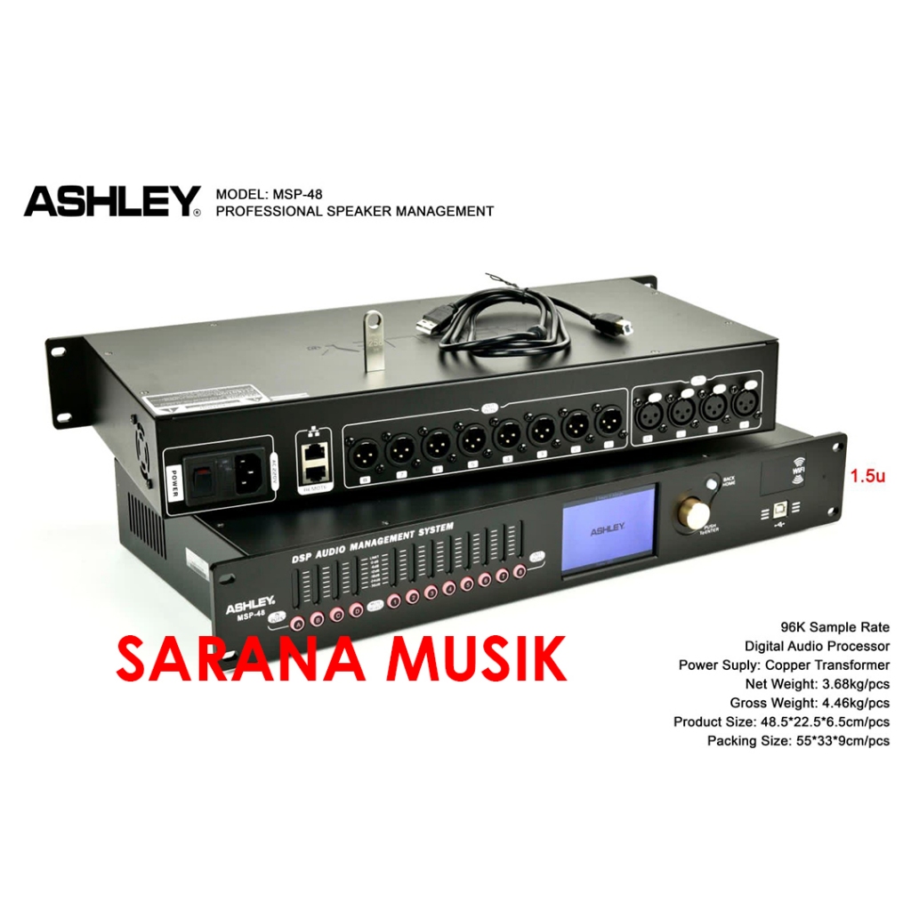 Jual Speaker Management ASHLEY MSP48 MSP-48 DSP ASHLEY MSP 48 4 in 8 Out Original | Shopee Indonesia