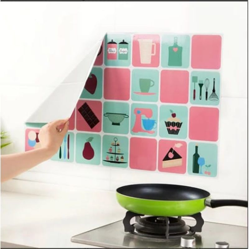 Jual Stiker Dinding Dapur Anti Minyak / Api Wallpaper Dinding | Shopee ...