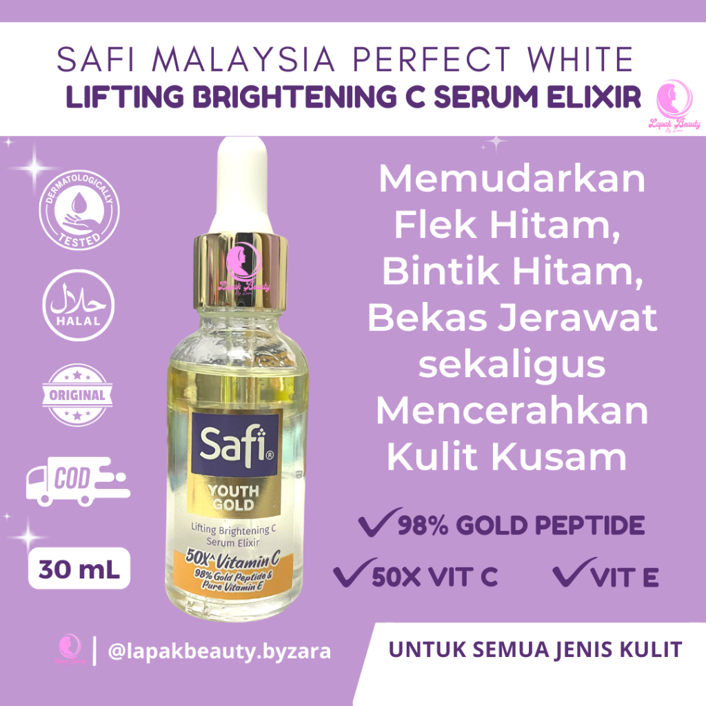 Jual Safi Youth Elixir Serum Wajah Penghilang Bekas Jerawat Flek Hitam ...