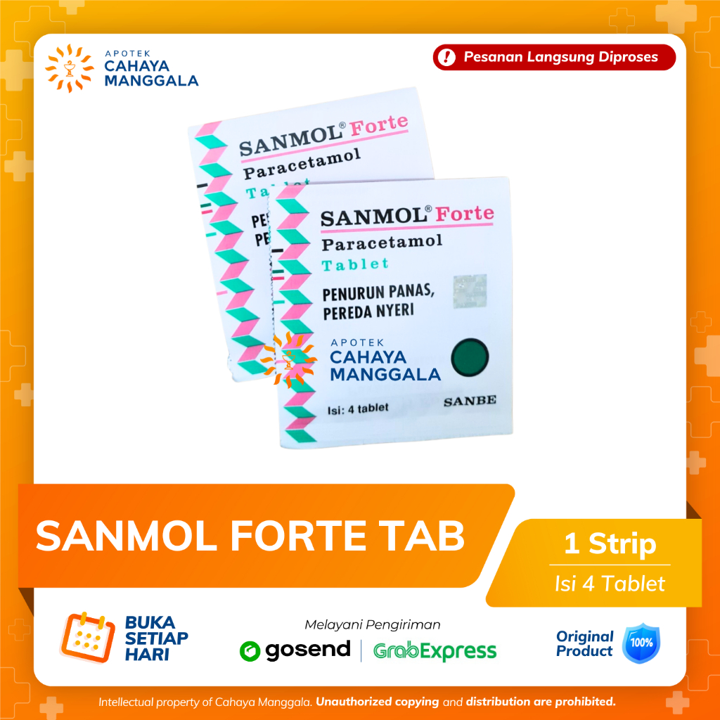 Jual SANMOL FORTE TABLET STRIP @ 4 TABLET | Shopee Indonesia