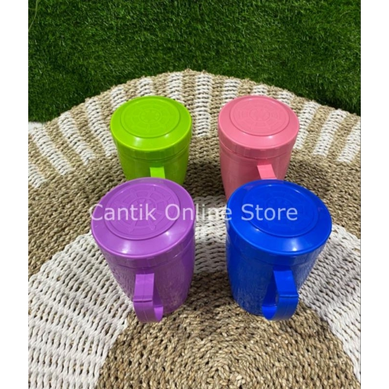 Jual Mug Tutup Harga Satuan/Gelas Jumbo/Gelas Tutup plastik Estetik 1 ...
