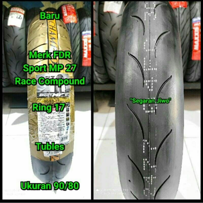 Jual Ban tubles motor ring 17 ukuran 90/80 merk FDR sport MP 27 race ...