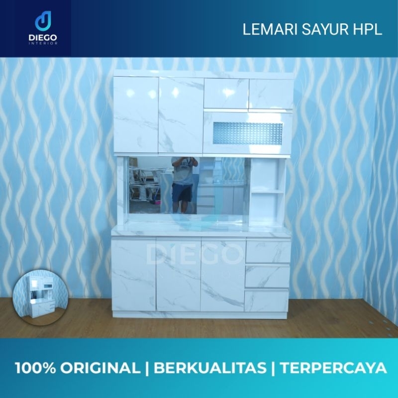 Jual Lemari Sayur Rak Sayur HPL Kitchen Set HPL | Shopee Indonesia