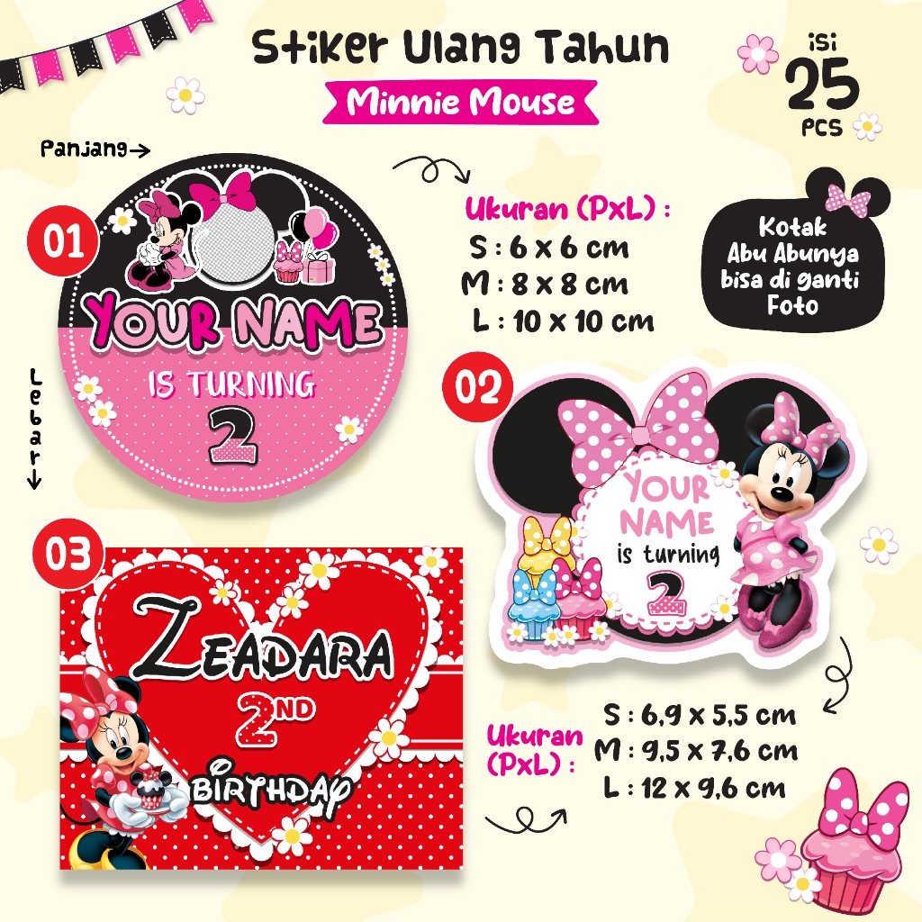 Jual STIKER LABEL ULANG TAHUN CUSTOM / BIRTHDAY STICKER CUSTOM (ISI ...