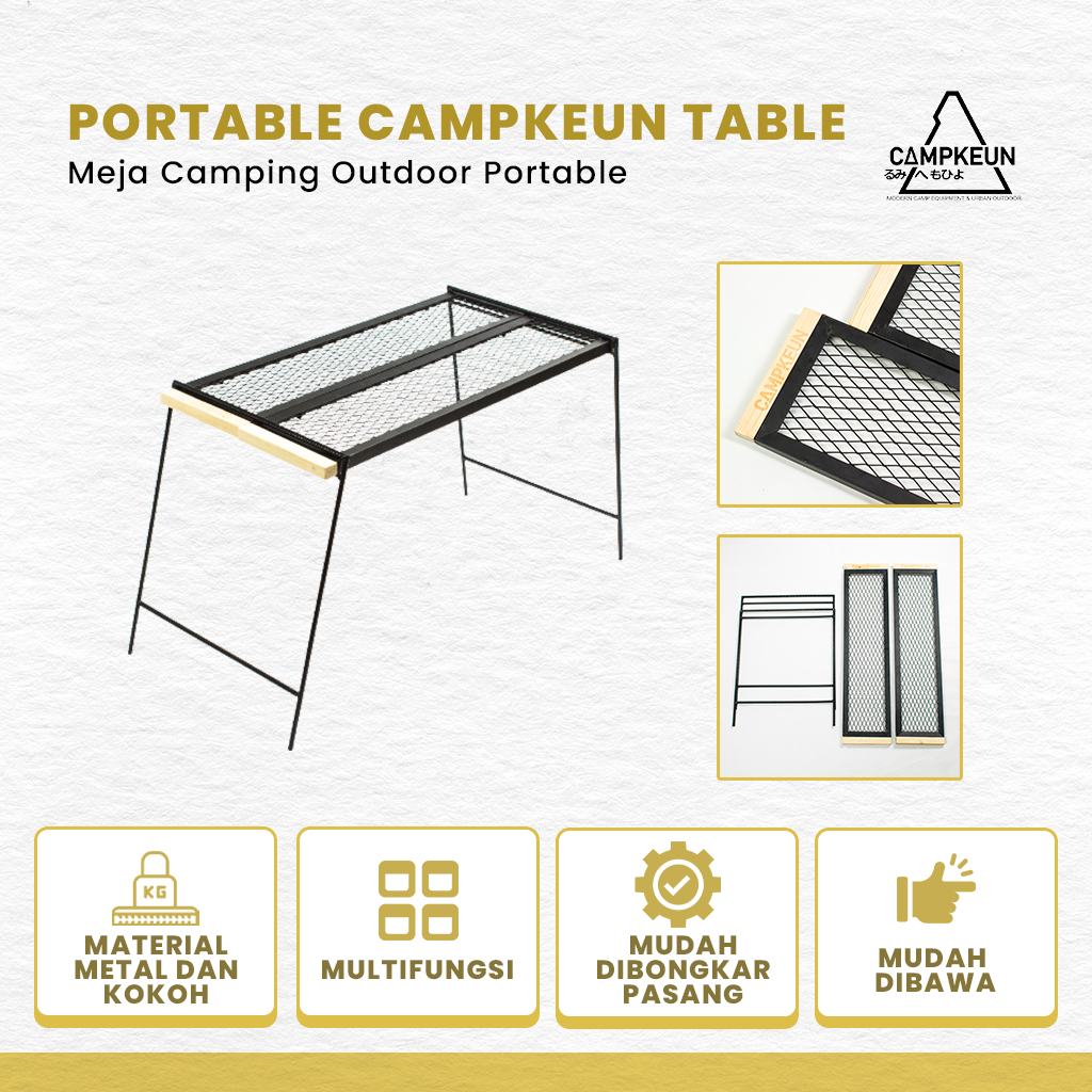 Jual Meja camping outdoor portable rak pajangan Campkeun Ready stock ...