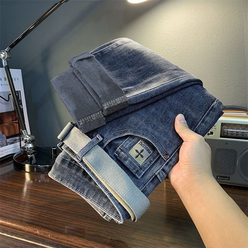 Jual Celana Jeans Pria Slim Fit Standar Stretch Denim Selvedge Biru ...