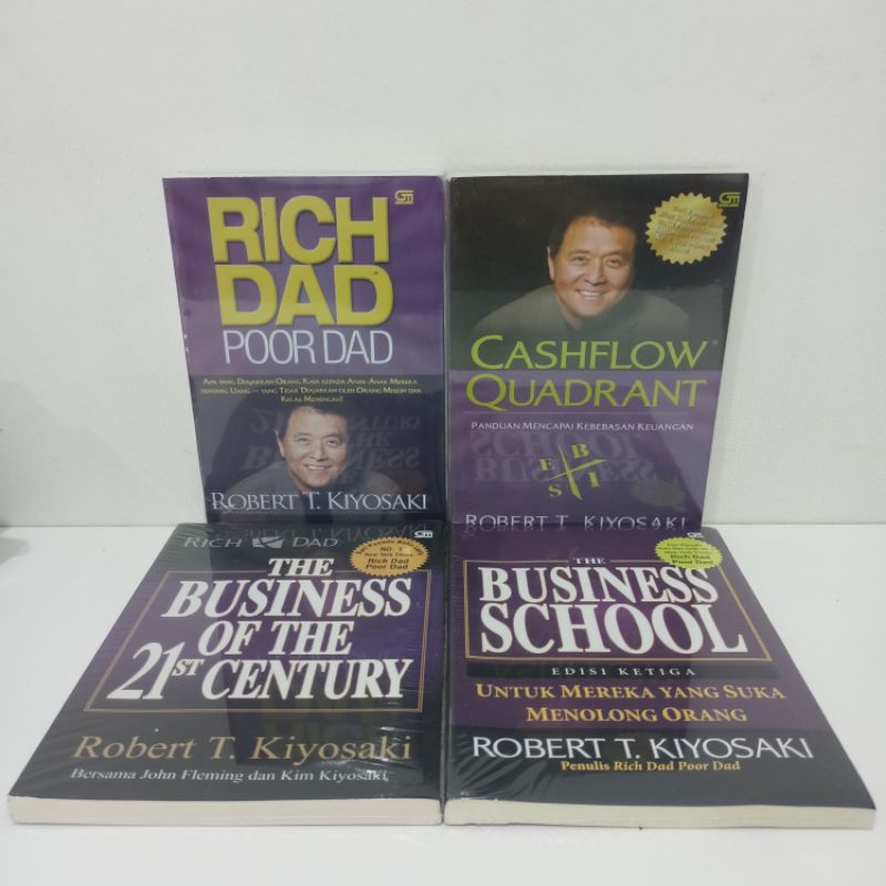 Jual Paket 4 Buku Rich Dad Poordad Cashflow Quadrant The Business