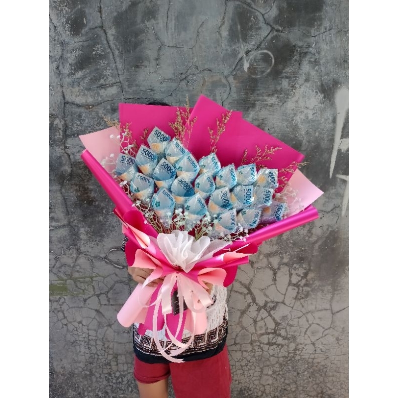 Jual buket uang/bucket uang/money bouquet | Shopee Indonesia