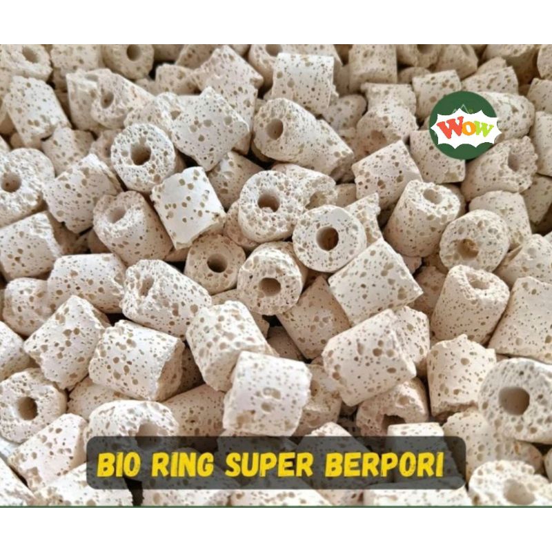 Jual Bioring keramik super media filter rumah bakteri biologis 250gr ...