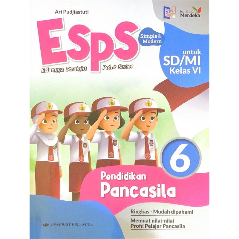 Jual KURIKULUM MERDEKA BUKU ESPS PENDIDIKAN PANCASILA SD/MI Kelas 1 2 3 4 5 6 Penerbit Erlangga ...