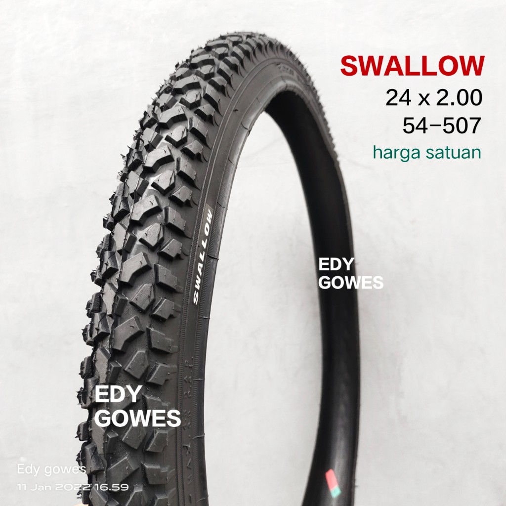 Jual ban luar swallow 24 x 2.00 ban luar sepeda ukuran 24x2.00 ban MTB 24 | Shopee Indonesia