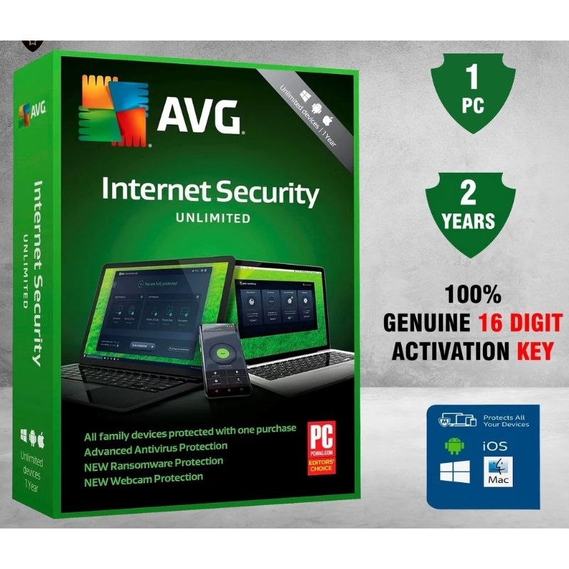 Jual AVG Internet Security - Windows Mac IOS Android Original | Shopee ...
