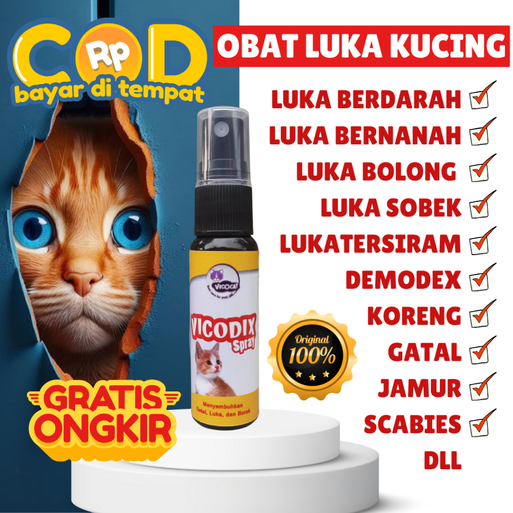 Jual Obat Spray Luka Kucing Mengobati Semua Jenis Luka Luar Pada Kucing ...