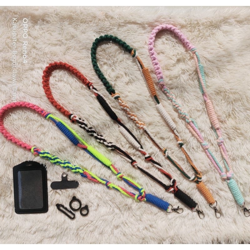 Jual Macrame Lanyard ( Lanyard phone / Gantungan hp / Tali hp / Tali ...