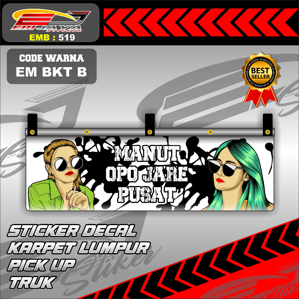 Jual STIKER KARPET LUMPUR BELAKANG PICK UP VARIASI-FREE CUSTOM TULISAN ...