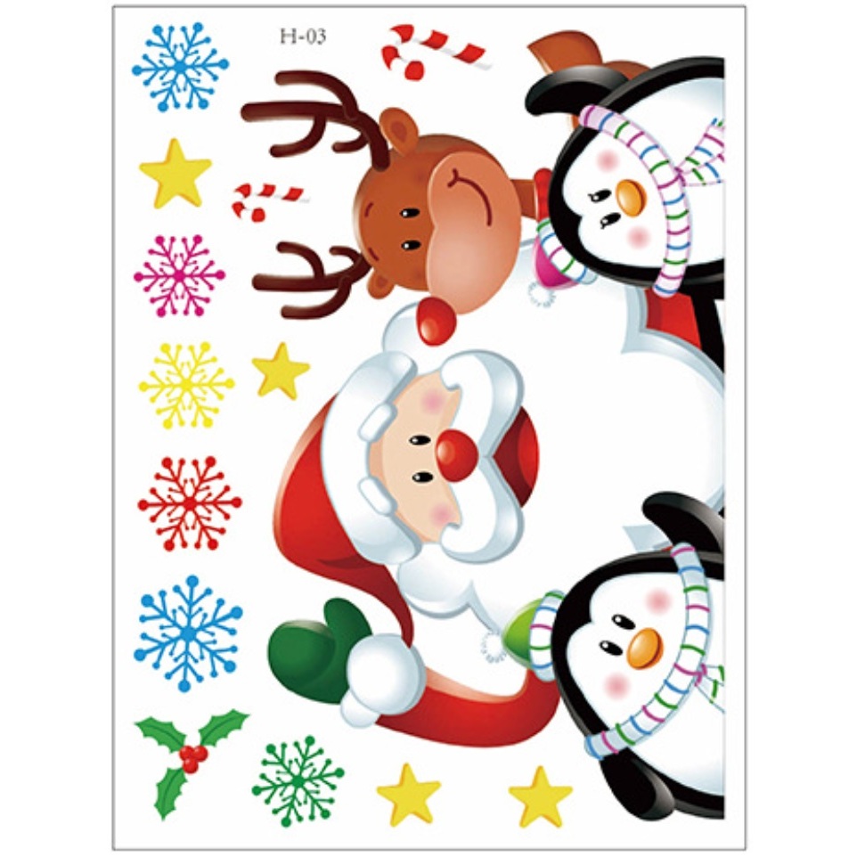 Jual Sticker natal ukuran 32 X 24.5 CM per lembar hiasan dekorasi ...